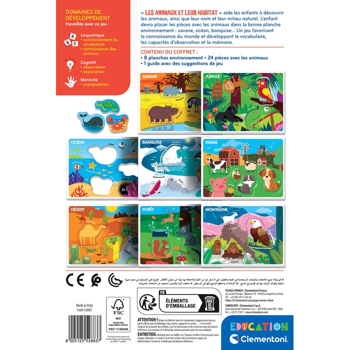 Les animaux et leur habitat Clementoni FR